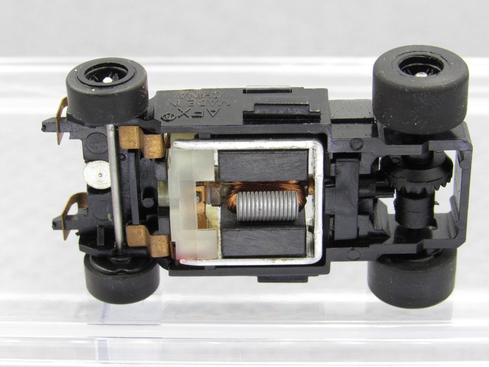 AURORA AFX TOMY TURBO WIDE SERVICED CHASSIS BLACK WHEELS TRACK TESTED ...