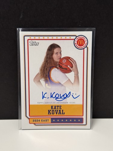 Kate Koval 2024 Topps Chrome McDonald’s On Card Auto LSU TIGERS Inscription :) | eBay