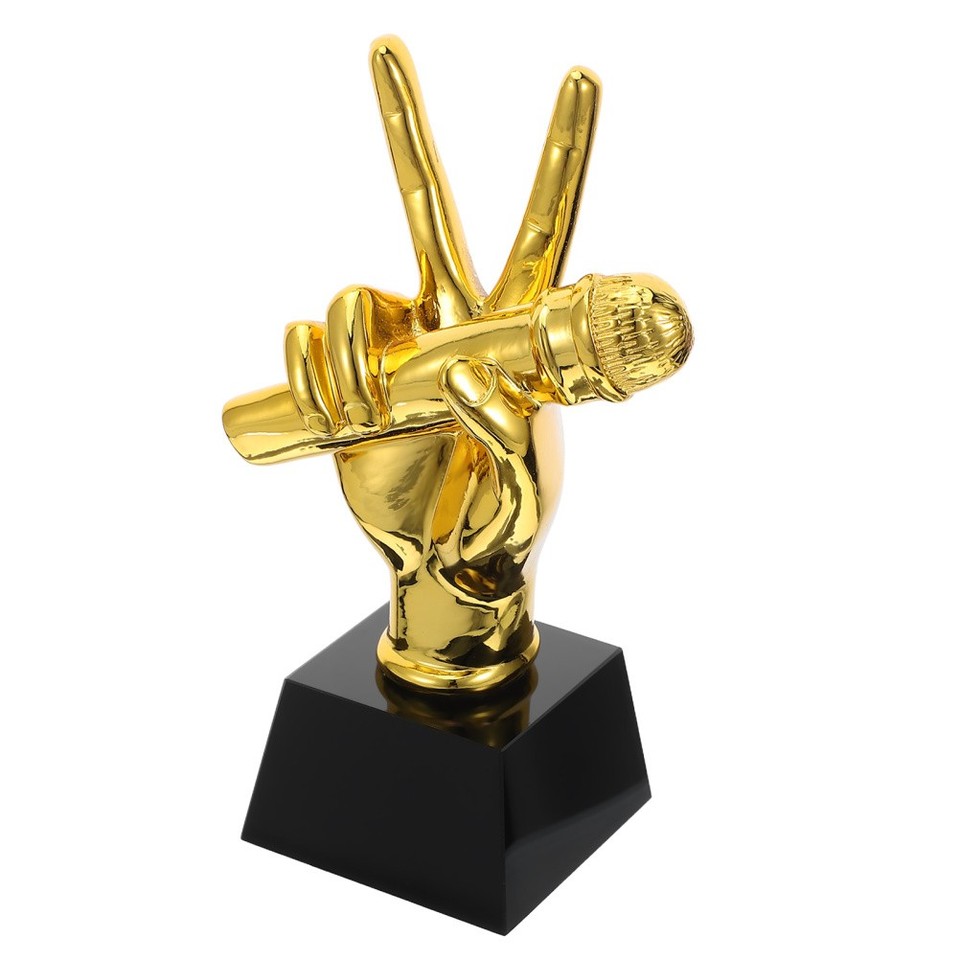 Music Award Party Decorations Contest Trophy Microphone Singing Awards ...