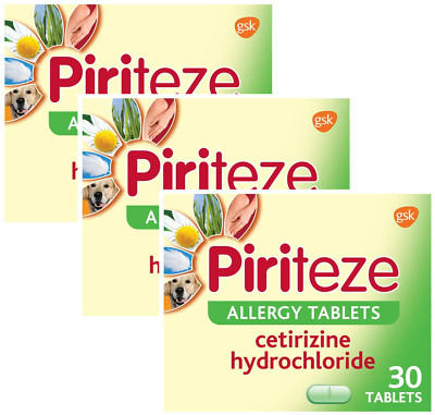 Piriteze Antihistamine Allergy Relief Cetirizine, Hay Fever - 90 ...