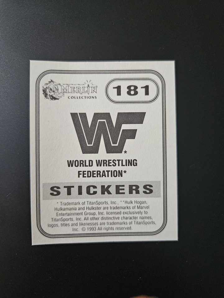 Pack Fresh Bam Bam Bigelow 1993 Hologram WWF Merlin WWE Wrestling ...