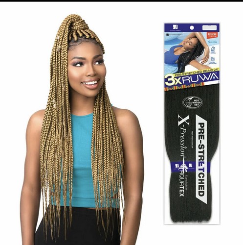3X Ruwa Braid 24" Sensationnel Xpression Pre-Stretched Braiding Hair ...