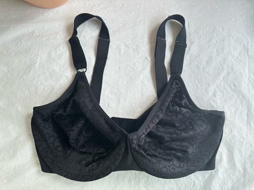Olga Sheer Leaves Minimizer Bra 36DD Black 5002 | eBay