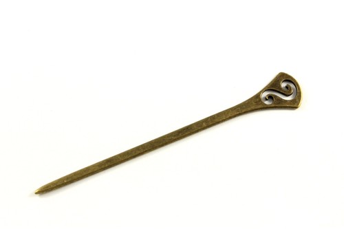 Haarstab Haargabel Haarnadel bronze Retro Vintage Haarschmuck Hair ...