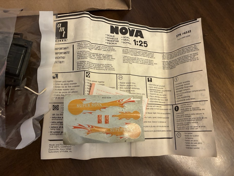 AMT '76 Chevy Nova Model 1/25 Street Machines - Partially Built - w ...