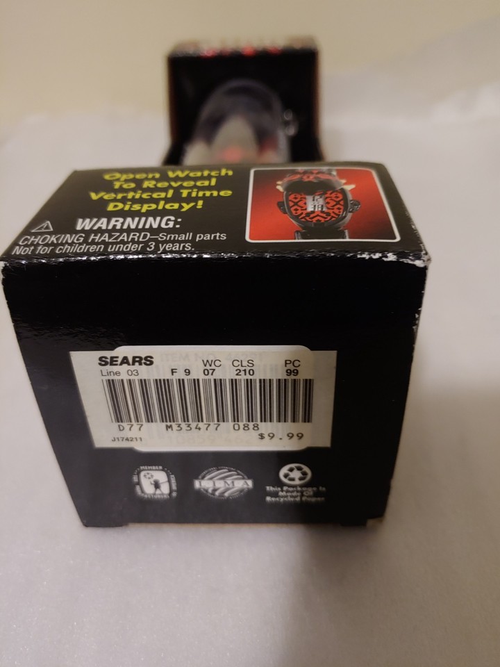 Star Wars Episode 1, DARTH MAUL head open watch. From HOPE. 1999. Great ...
