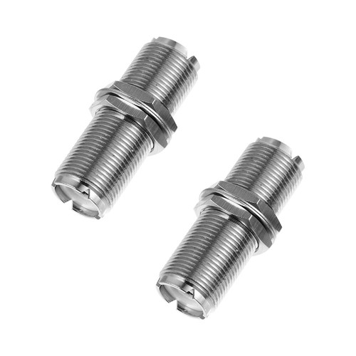 2 Pcs UHF Adapter Coupler Inner Wire Female Connector Cable Connectors ...
