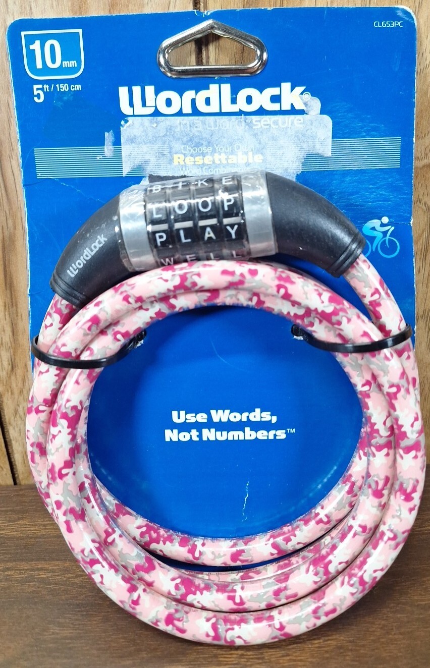 Wordlock Four-Letter Combination Bicycle Lock Cable for sale online | eBay