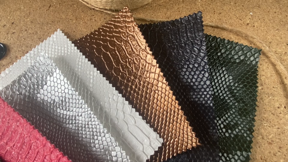 Textured Snake Skin Vinyl Faux Leather Fabric For Upholstery & Vehicle ...