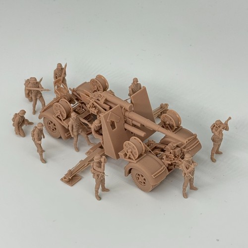 1/72 Scale Resin Model Flak 88 Antiaircraft gun 11 soldiers Miniature ...