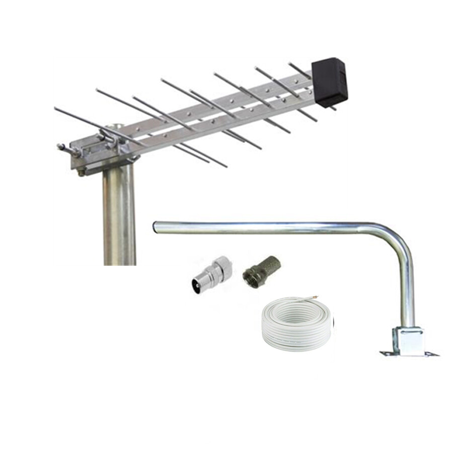 Digital TV Log Aerial 20 Element HD Freeview Loft Outdoor Ariel Antenna ...