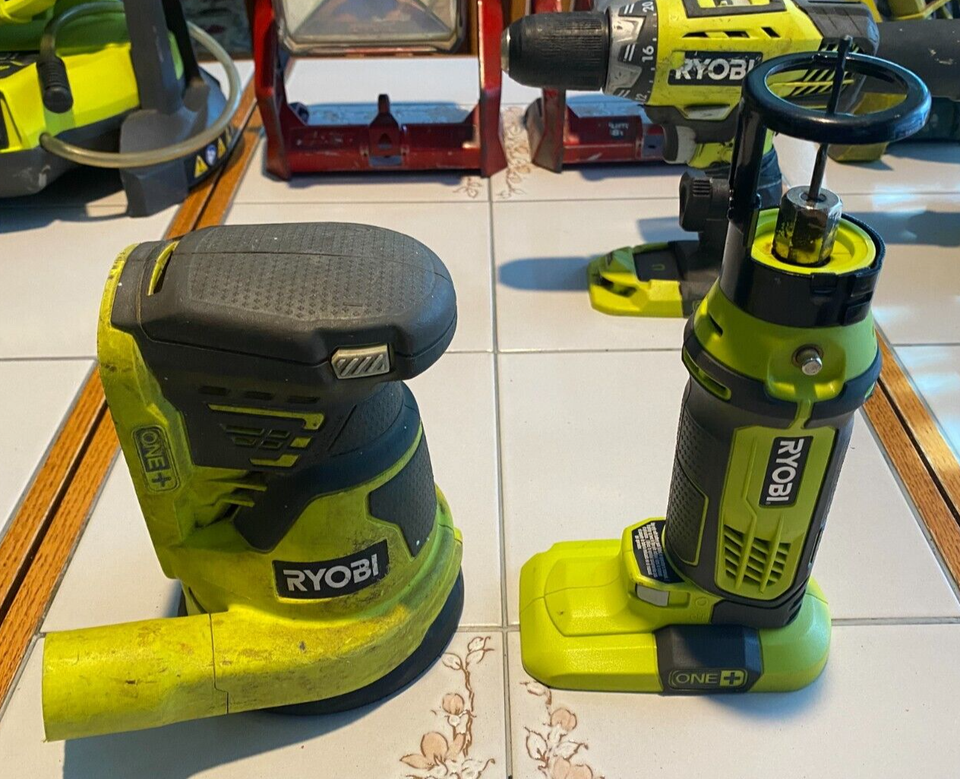 Huge Lot of 22 pcs Ryobi Power Tools & Batteries 18v ONE+ Mister Shears ...