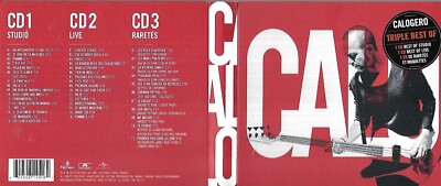 TRIPLE CD DIGIPACK 42 TITRES BEST OF CALOGERO STUDIO, LIVE ET RARETES ...