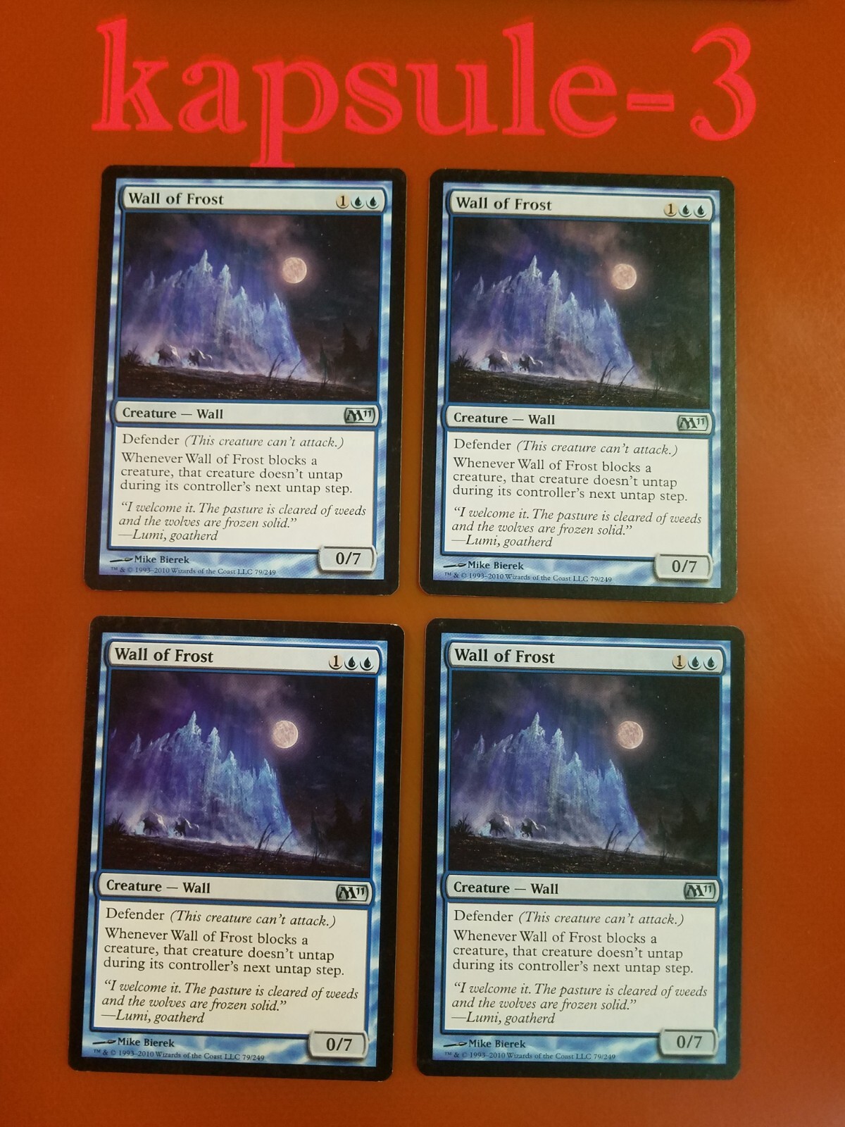 4x Wall of Frost | M11 Magic 2011 | MTG Magic Cards | eBay