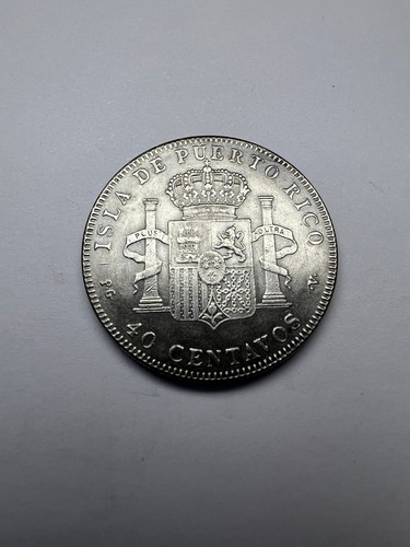 Coin 40 centavos Puerto Rico 1896 year | eBay