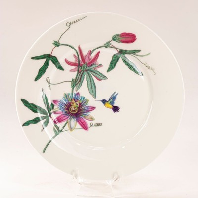 Grace Hummingbird Garden Bone China Dessert Plates, Set of 4 | eBay