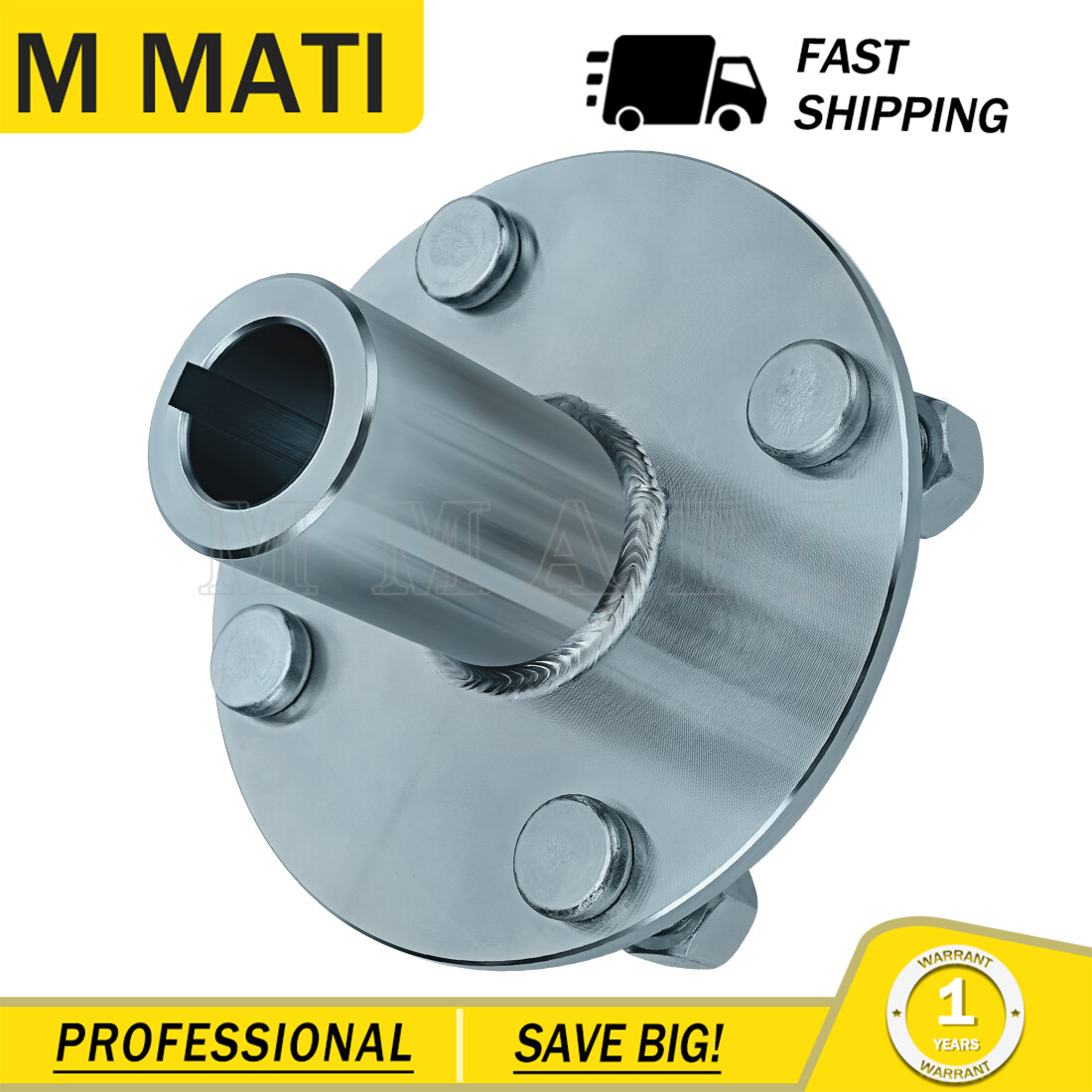 ADAPTER HUB 3/4" LIVE AXLE 4 LUG ATV GO KART TRAILER HUB