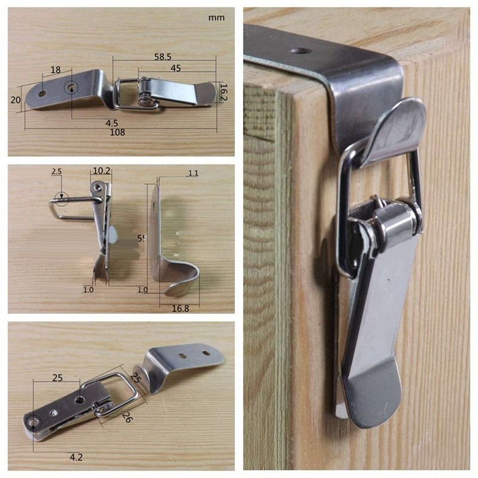 Practical Latch Clamp Loaded Office Set 4pcs 90° Clip Draw Latch Clamp ...