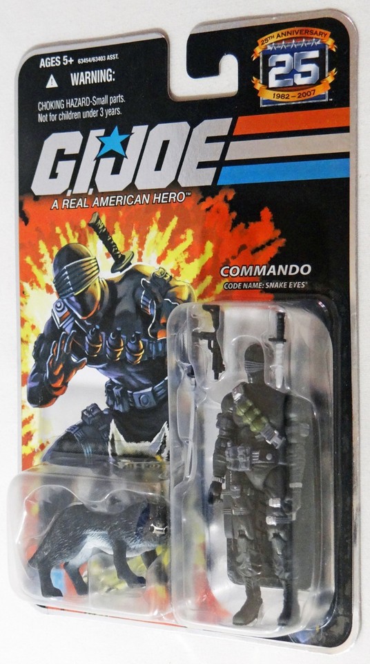2007 Hasbro GI Joe 25th Anniversary Snake Eyes w/ Black Timber Variant ...