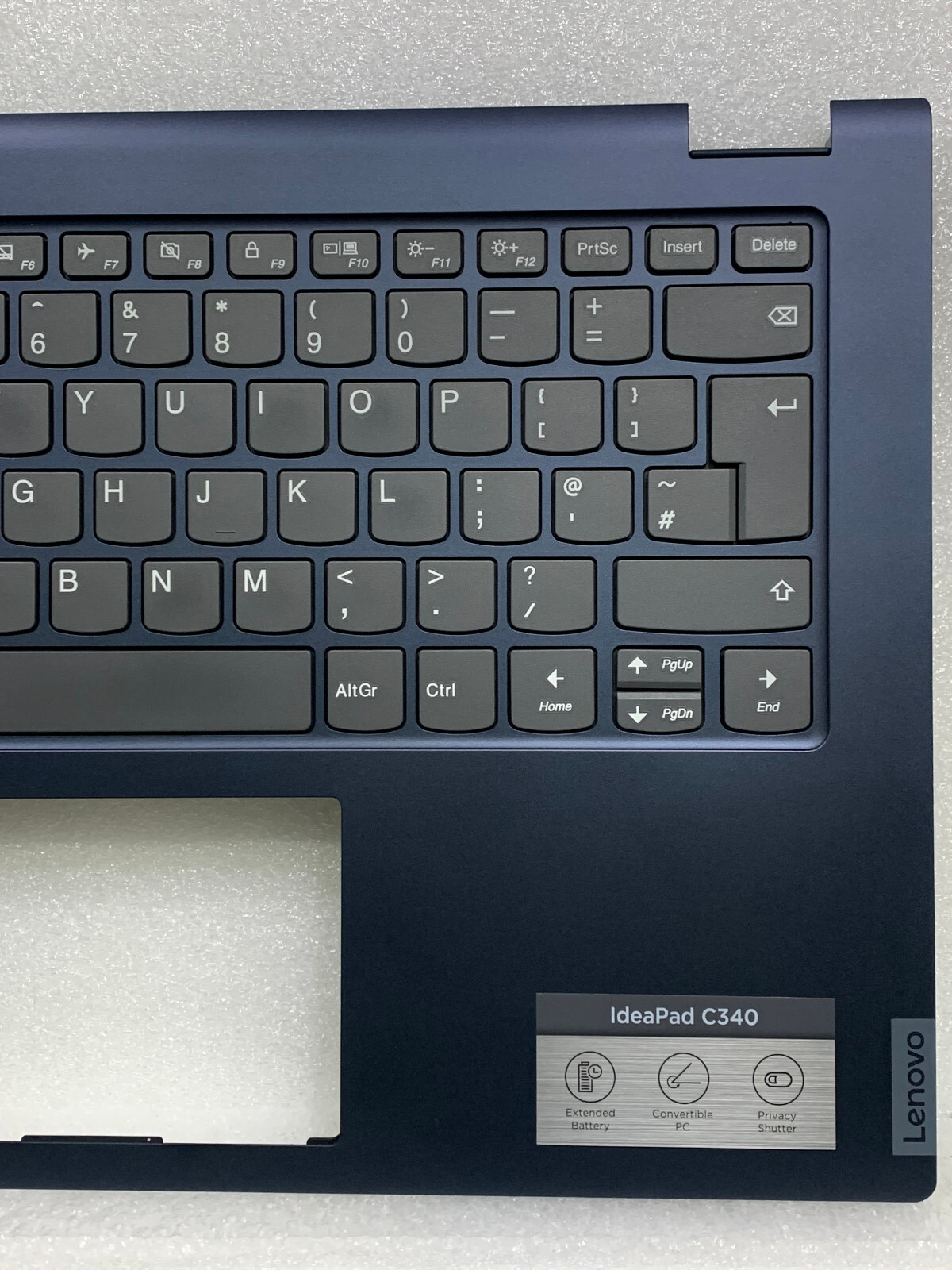 OOS Lenovo Ideapad C340-14IWL C340-14IML UK Keyboard Palmrest Touchpad ...