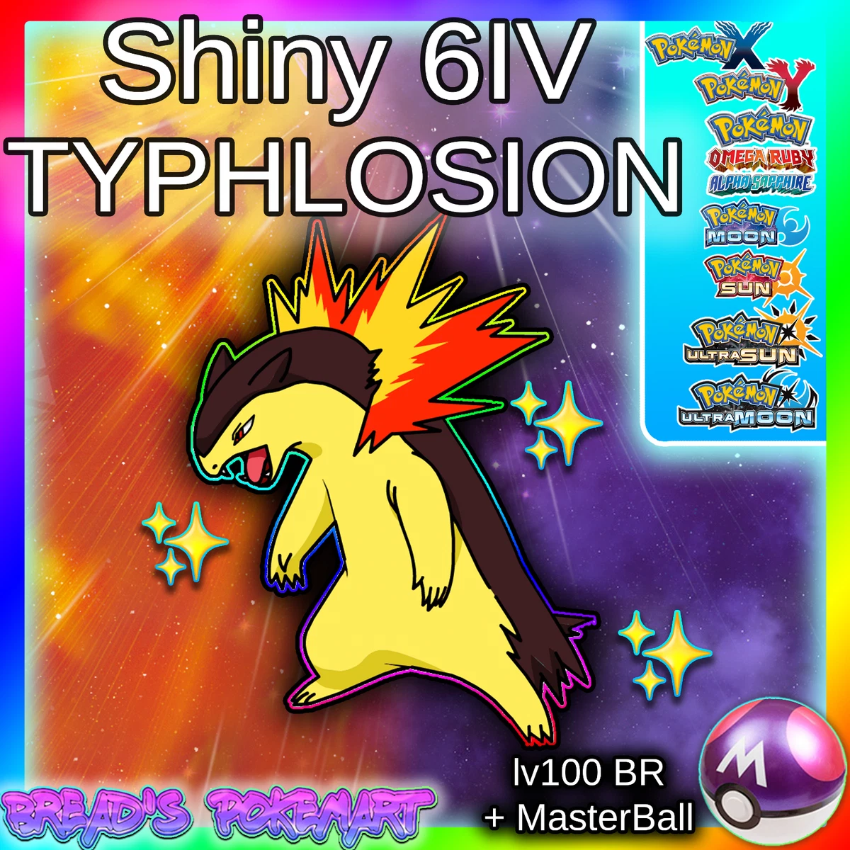Shiny Typhlosion Card