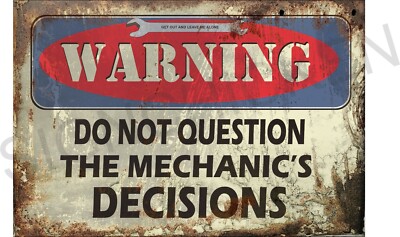 Funny Mechanic sign, Auto repair, workshop, repair shop sign, garage ...