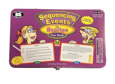 Sequencing Events in Stories Fun Deck In Tin Storage: Super Duper ...