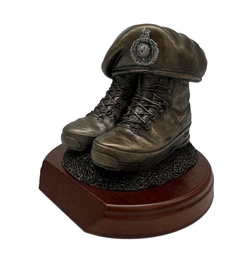 Royal Marine Boots and Beret Statue, | Grelly UK
