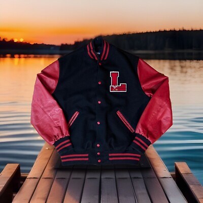 Vintage Louisville Cardinals Jacket Letterman Wool And Leather Sz Lg ...
