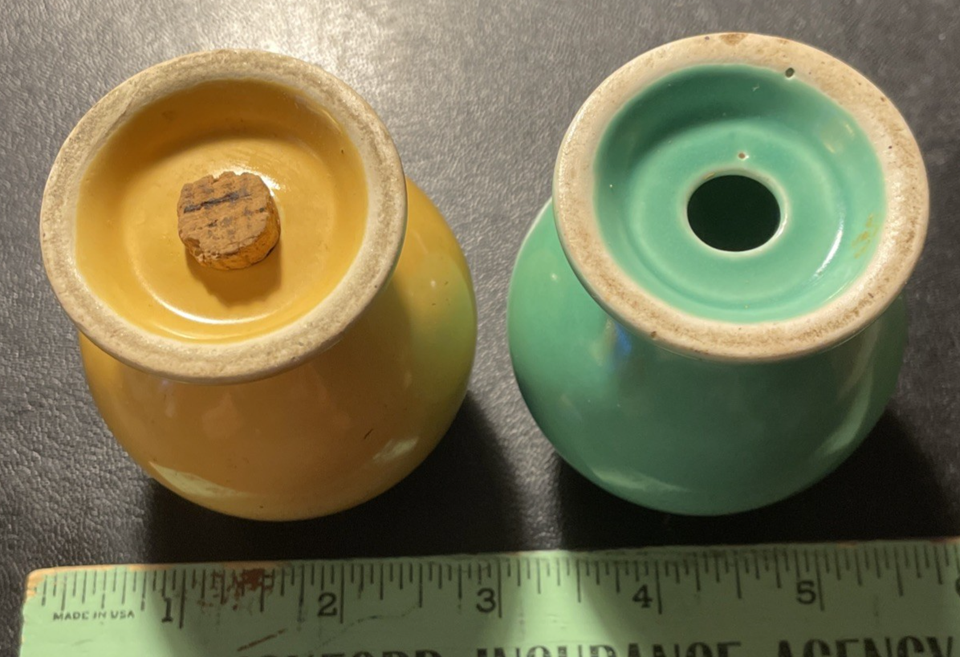 ,,Lot of 2 Vintage Fiestaware Light Green Yellow Salt Pepper Shakers | eBay