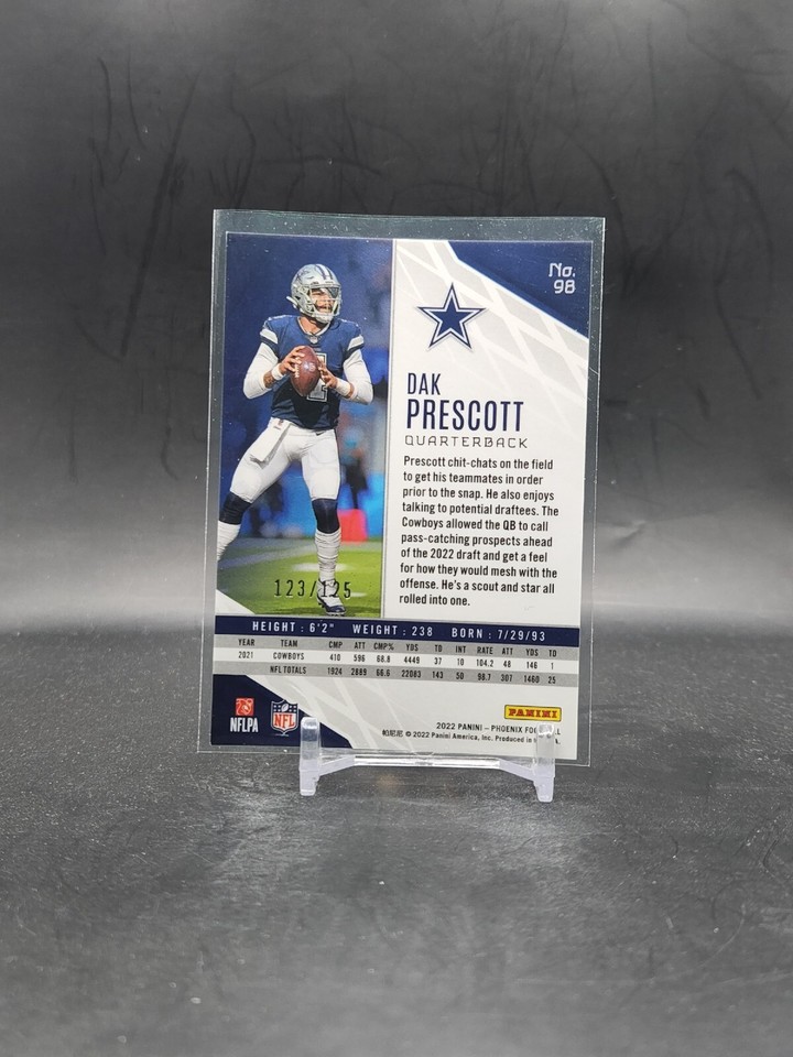 2022 Panini Phoenix DAK PRESCOTT Purple Parallel SP #'D /125 Dallas ...