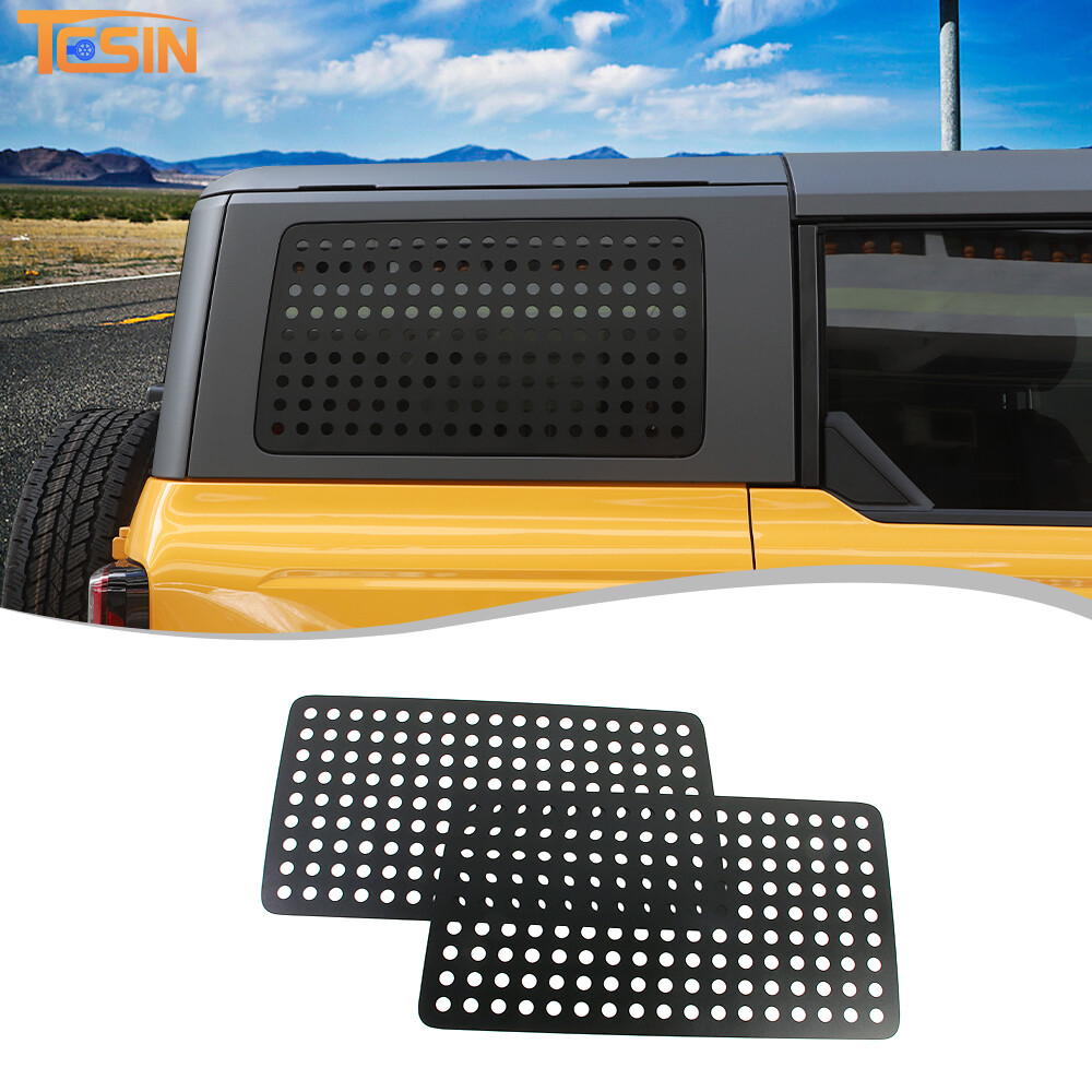 Rear Door Window Glass Panel Cover Trim For 2021+ Ford Bronco 4-Door ...