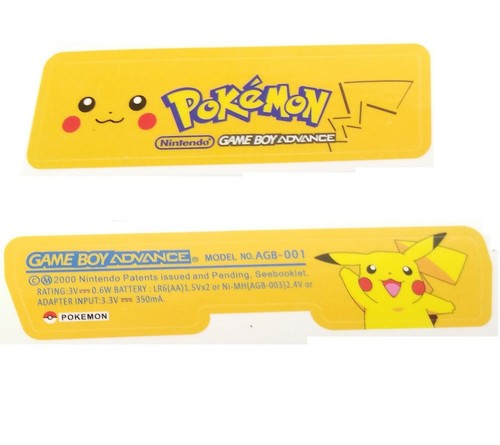 GBA Game Boy Advance AGB-001 Console Back Sticker Set of 2 PICK YOUR ...