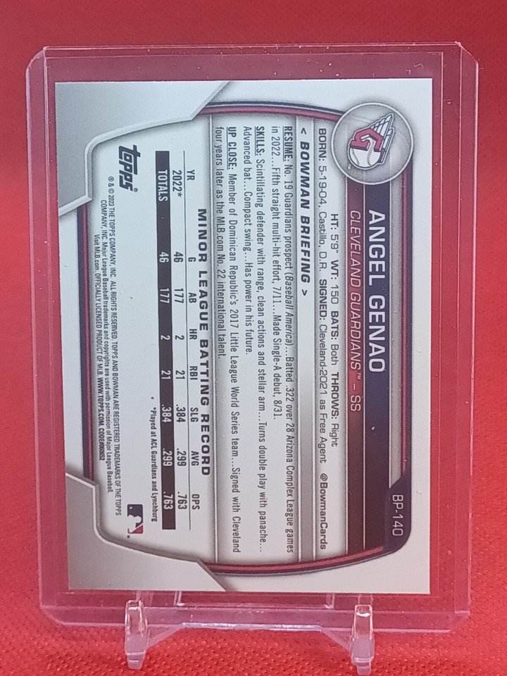 2023 Bowman Angel Genao 1ST Bowman Guardians #BCP-140 RC | eBay