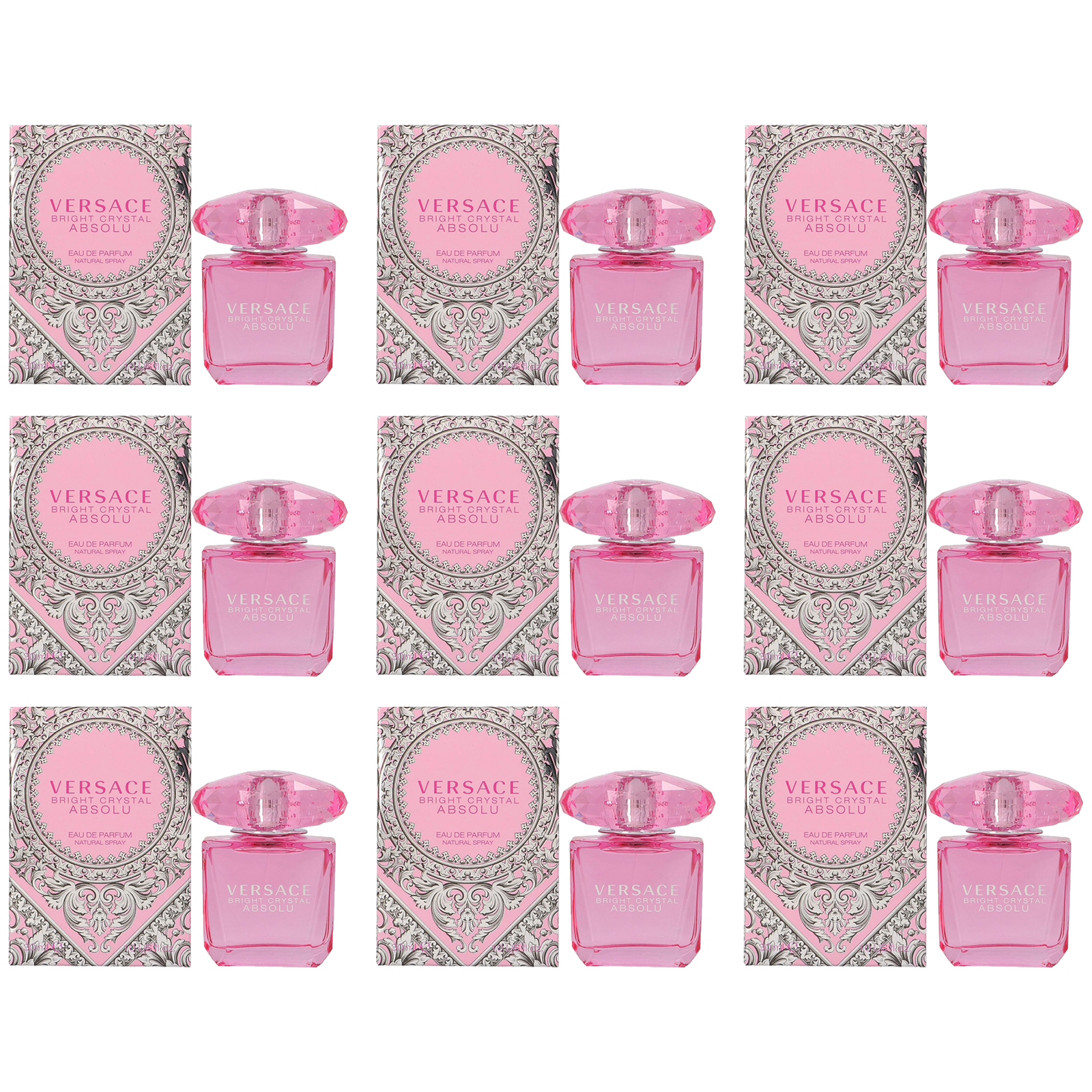 Pack of (6) New VERSACE Bright Crystal Absolute Eau de Parfum, 1 Fluid ...