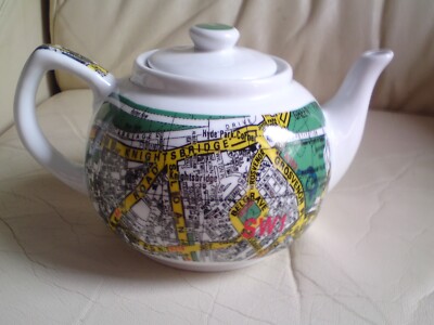 Paul Cardew Teapot London Atlas Map SW1 A-Z Decorative Collectible ...