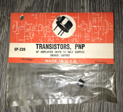 Transistor PNP SP-239 NOS Made in USA AF Amplifier 2v Guaranteed to ...