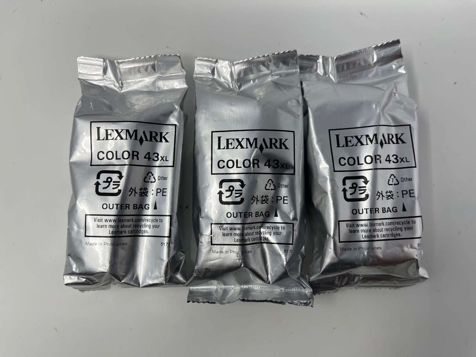 Lot 3 x Lexmark #43XL Color Ink Cartridge 18Y0143 Genuine | eBay