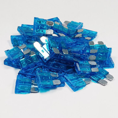 50 x 15 Amp Blue Standard Blade Fuses Amps 15A Fuse Car Van Auto Marine ...
