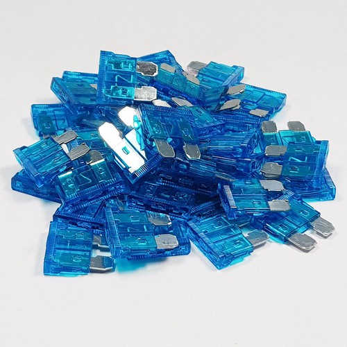 50 x 15 Amp Blue Standard Blade Fuses Amps 15A Fuse Car Van Auto Marine ...