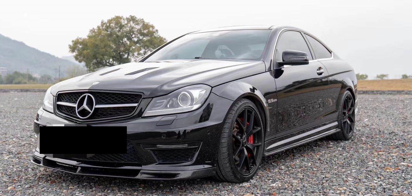 Carbon Splitter Lippe Spoiler Frontspoiler für Mercedes W204 MOPF AMG ...