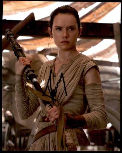 Daisy Ridley Rey Star Wars 8" x 10" Photograph Signed Autograph (no COA ...
