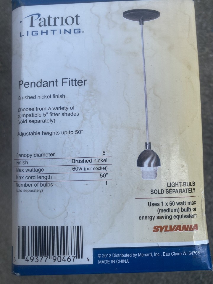 Lot Of 4 Patriot Lighting LED Pendant Light Fitters - Brushed Nickel ...