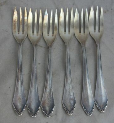 6 alte Kuchengabeln 100er Silber | eBay.de