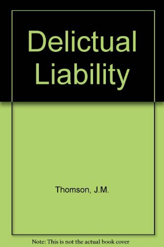 Delictual Liability by Thomson, J.M. Paperback Book The Fast Free ...