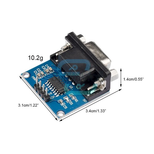 3V-5V MAX3232 RS232 Serial Port To TTL Converter Module Female DB9 TX ...