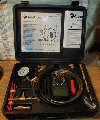 EVERTOUGH 67091 FUEL PRESSURE TEST KIT, MANUAL, & HARD CASE, COMPLETE ...