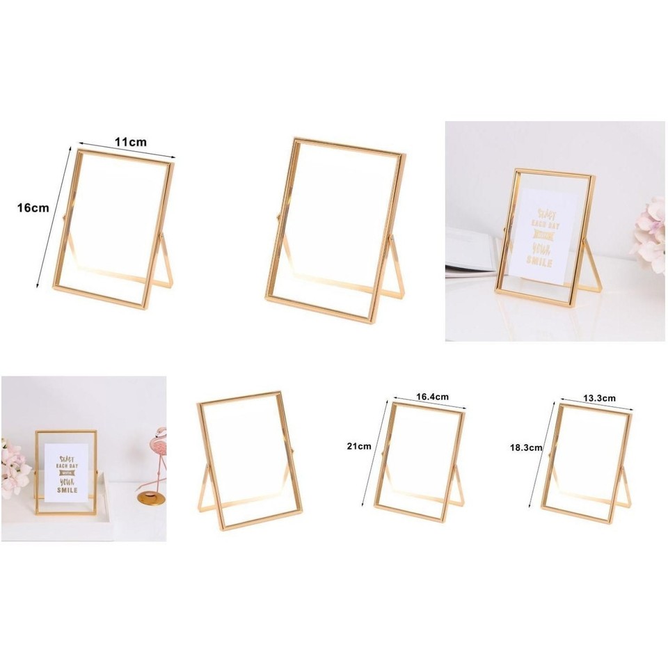 Gold Metal Frame For Memories Rectangular Design Glass With Erasable ...