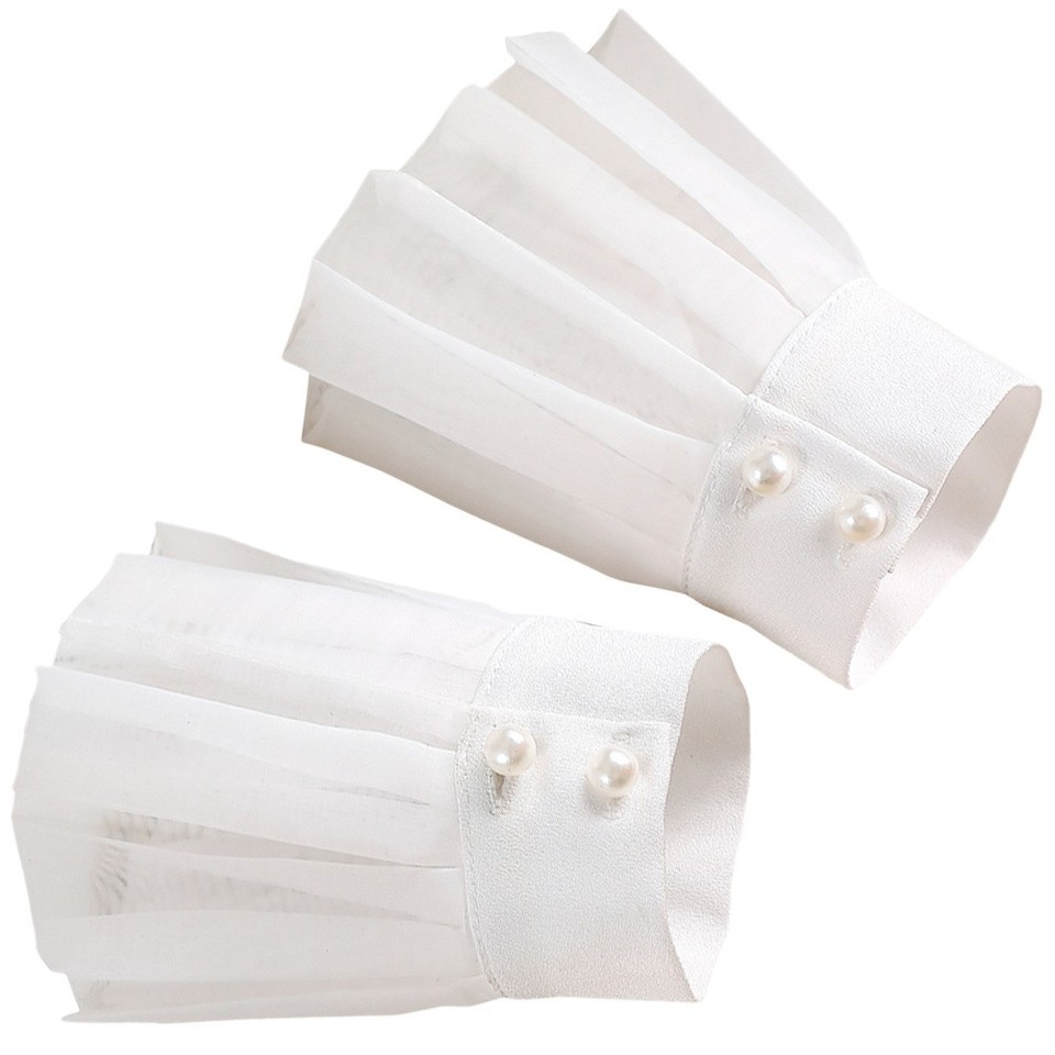1 Pair Wrist Cuffs Clothes Detachable Shirt False Sleeves Fake Wrist ...