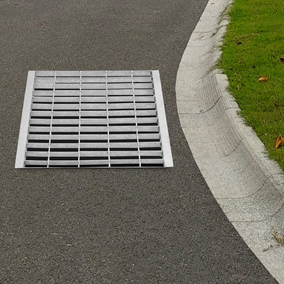 NEW Galvanized Steel Drain Grate & Frame , Drainage Grate Rectangular ...